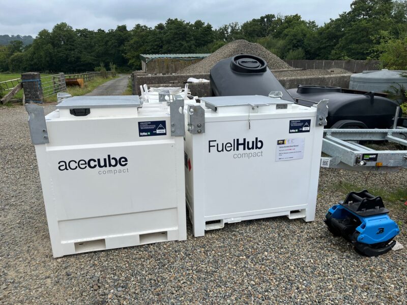 1000L BUNDED FUEL CUBE WITH 12V PUMP - Mason Bros